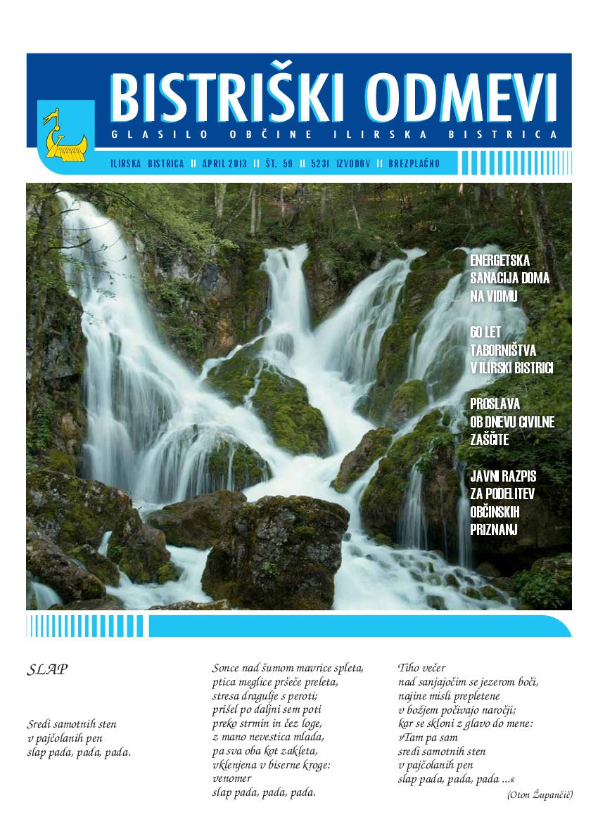 Bistriški odmevi, št. 59, april 2013 - ilirska-bistrica.si