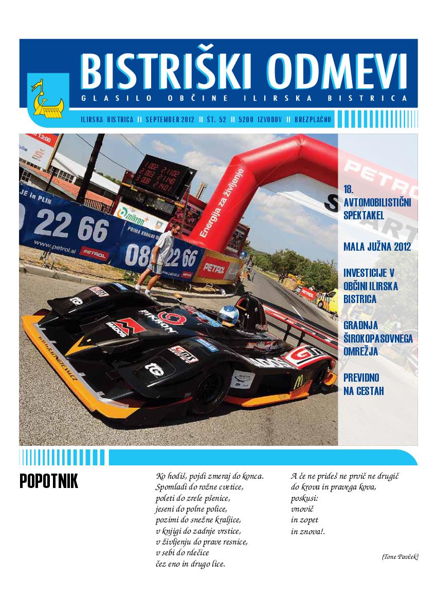 Bistriški odmevi, št. 52, september 2012 - ilirska-bistrica.si