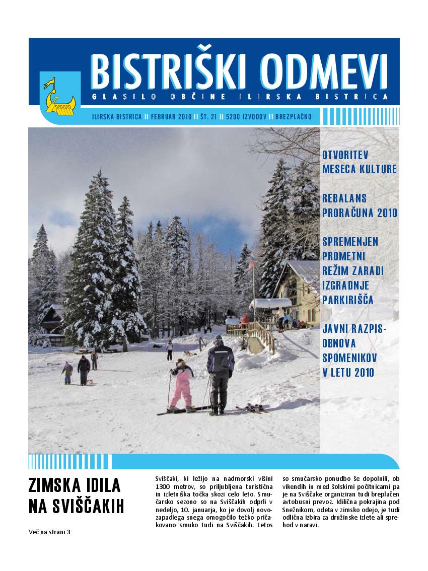 Bistriški odmevi, št. 21, februar 2010 - ilirska-bistrica.si