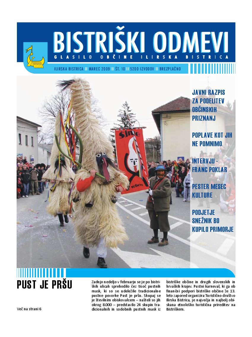 Bistriški odmevi, št. 10, marec 2009 - ilirska-bistrica.si