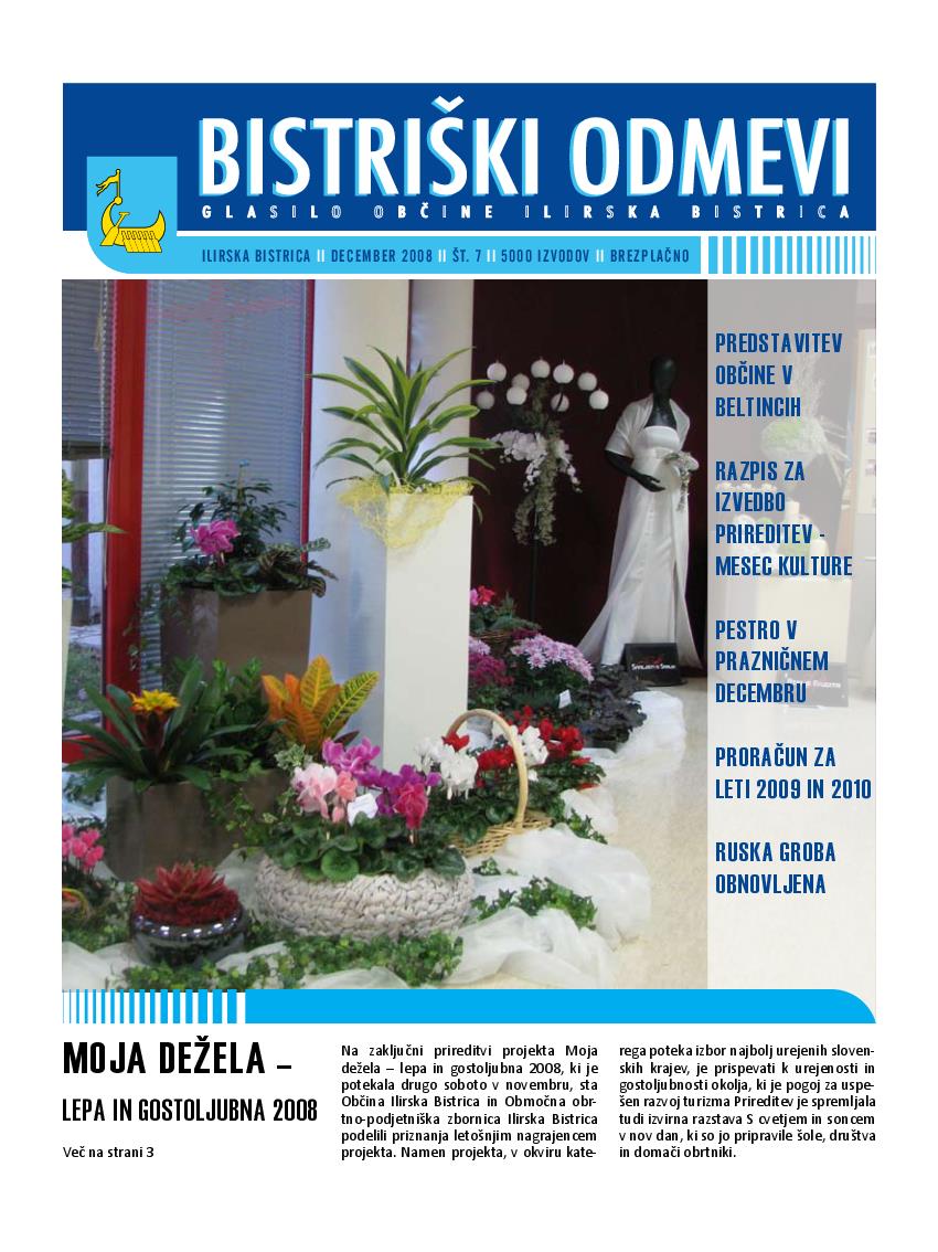 Bistriški odmevi, št. 7, december 2008 - ilirska-bistrica.si